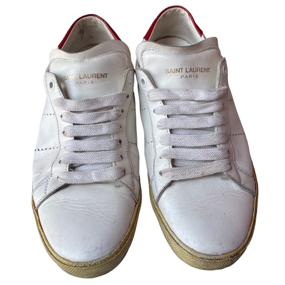 Saint Laurent Sl/06 Ysl White Red Court Classic Low T… - Gem